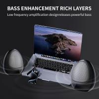 China Plastic Enclosure PC Desktop Gaming 3.5mm Audio Input USB 2.0 Laptop Computer BT Speaker for sale