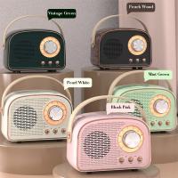 China Portable Audio Player Hifi Stereo TF USB FM Radio Wireless Retro Blue tooth Speaker for sale