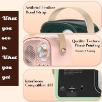 China Portable Audio Player Hifi Stereo TF USB FM Radio Wireless Retro Blue tooth Speaker for sale