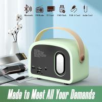 China Portable Audio Player Hifi Stereo TF USB FM Radio Wireless Retro Blue tooth Speaker for sale