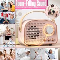 China Portable Audio Player Hifi Stereo TF USB FM Radio Wireless Retro Blue tooth Speaker for sale