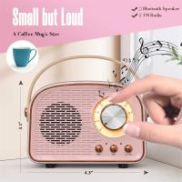 China Portable Audio Player Hifi Stereo TF USB FM Radio Wireless Retro Blue tooth Speaker for sale