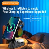 China 5W Bluetooth Speaker with 10W Magnetic Wireless Charging Station for iPhone, Watch and Earphones - 500mAh Battery for sale