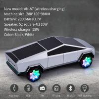 China Tesla Cybertruck Pickuptruck Car Shape Speaker BT Wireless FM Music Player Car Speaker With Radio for sale