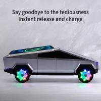 China Tesla Cybertruck Pickuptruck Car Shape Speaker BT Wireless FM Music Player Car Speaker With Radio for sale