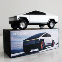 China Tesla Cybertruck Pickuptruck Wireless Charging Charger Car Shape Blue tooth Speakers With BT/FM/TF/USB/AUX/RGB for sale