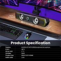 China Coomaer ST801 Tailored Solution 2.0 USB Computer Music Speaker Wireless Gaming BT RGB Sound Bar Speakers for Mobile Phone for sale