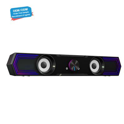 China Coomaer ST801 Tailored Solution 2.0 USB Computer Music Speaker Wireless Gaming BT RGB Sound Bar Speakers for Mobile Phone for sale