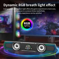 China Coomaer ST801 Tailored Solution 2.0 USB Computer Music Speaker Wireless Gaming BT RGB Sound Bar Speakers for Mobile Phone for sale