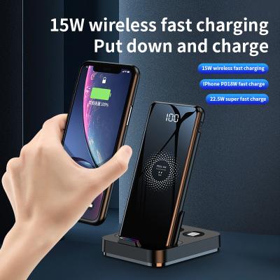 China Black Samsung Fast Charge Wireless Charging Pad , 10000mah Power Bank 15w for sale