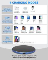 China Portable  2 In 1  Qi Wireless Charging Pad 10W Mirror Surface For Mobile Phone for sale