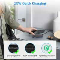 China Portable  2 In 1  Qi Wireless Charging Pad 10W Mirror Surface For Mobile Phone for sale