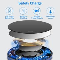 China Portable  2 In 1  Qi Wireless Charging Pad 10W Mirror Surface For Mobile Phone for sale