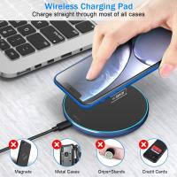China Portable  2 In 1  Qi Wireless Charging Pad 10W Mirror Surface For Mobile Phone for sale