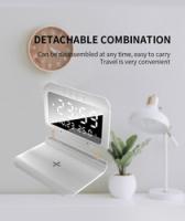 China Multi Function Alarm Qi Wireless Charger Clock Docking Station 15W All In One for sale