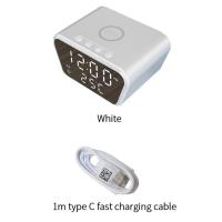China Iphone Use Qi Wireless Charging Alarm Clock FCC Approval Temperature  Display for sale