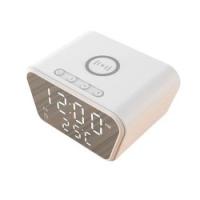 China ABS  Wireless Charging Pad Alarm Clock , Qi enabled Alarm Clock Charging Station for sale