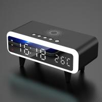 China Night Light Qi Wireless Charger Clock High Efficiency  CE Certified for sale