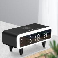 China Night Light Qi Wireless Charger Clock High Efficiency  CE Certified for sale