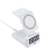 China Humidity Display Alarm Qi Wireless Charger Clock Dock 0.3kg  Iphone Use for sale