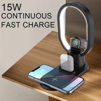China Smart Sensor Multifunctional Wireless Charger  4 In 1  Desktop For Airpods for sale