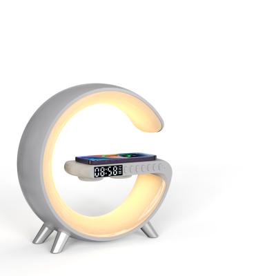 China Dimmable Bluetooth Speaker With Qi Charging , Night Light Charger 15w for sale
