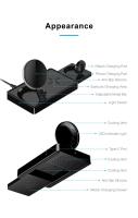 China ABS Material Multifunctional Wireless Charger  Base 8mm Charging Distance for sale