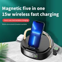 China Fast 5 In 1 Qi Wireless Charger Station 15w  Mobile Phone Use for sale