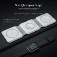 China Magnetic Samsung Qi Charging Stand ,  3 In 1 Folding Wireless Charger  15w for sale