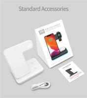 China Silicone Qi 3 In 1 Wireless Charger , Portable Wireless Phone Charger Stand 15w for sale