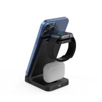 China Portable 3 In 1 Multifunctional Wireless Charger Qi 15w Fast Charging for sale