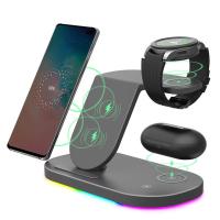 China Black Qi Wireless Charger Station for sale