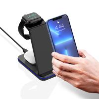 China Customized Logo 15w Wireless Charging Stand , Magnetic Qi Charging Dock for sale