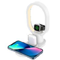 China Qi Enabled  All In One Wireless Charging Station , Charging Night Lamp 9V for sale