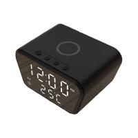 China Apple Charging ABS Fast Qi Wireless Charger Station 120mm Length with Alarm Clock for sale