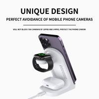 China Black 3 In 1 Qi Wireless Charging Stand 9V Mobile Multifunctional for sale