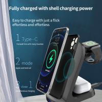 China Black 3 In 1 Qi Wireless Charging Stand 9V Mobile Multifunctional for sale