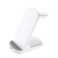 China Black 3 In 1 Qi Wireless Charging Stand 9V Mobile Multifunctional for sale
