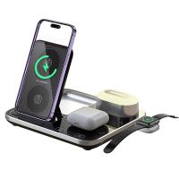 China Qi Airpods Wireless Charging Dock ,  Black Multi Function Charging Stand for sale