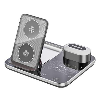 China RGB Qi Wireless Charger Dock  Base  205KHz  Black For Home Decoration for sale