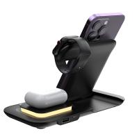 China Compatible LED Foldable Wireless Charging Stand , Magnetic Charging Stand 15W for sale