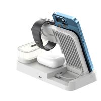 China Black Multi Device Qi Charging Station , Wireless Charging Power Station 463g for sale