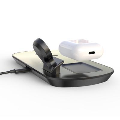 China 5W 7.5W 10W ABS PC 3 In 1 Qi Wireless Charger Dock for sale