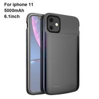 China Black 5000mAh  Iphone 11 Portable Charger Case / PC 140g Power Bank Charger Case for sale