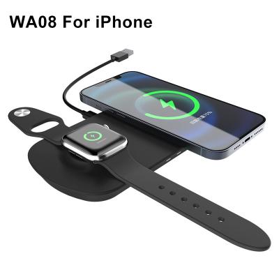 China 15Watt 5V/3A Qi 2 In 1 Wireless Charging Station For Apple Watch And Mobile Phone for sale