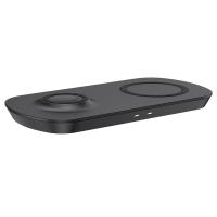 China Qi Certified 15w Dual Wireless Charging Pads /  12V/2A 2 In 1 Wireless Charger Pad for sale