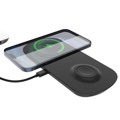 China Magnetic 10W/7.5W/5W 2 In 1 Wireless Charging Station For Iphone Airpods for sale