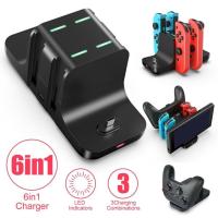 China PC Silicone 6 In 1 5volt Nintendo Switch Charging Dock Joy Con Charging Stand for sale