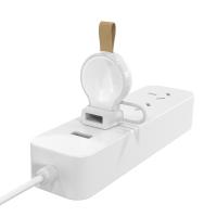 China ROHS 2.5W Portable Wireless Apple Watch Charger With Magnetic White USB Port for sale