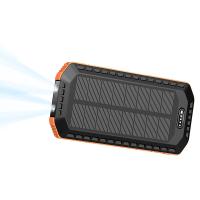 China SOS Flashlight Solar Rechargeable Power Bank CE 20000mAh Solar Powered Iphone Charger for sale